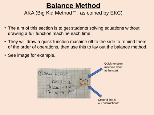 Solving Equations From Function Machines And Substitution Teaching Resources