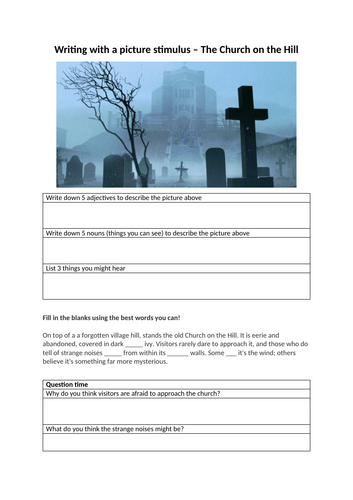 KS3 / GCSE Gothic Original writing lesson - vocab /sentence structure ...