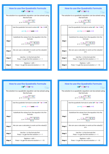 GCSE Quadratics Scaffolding Labels – Adaptive teaching | Teaching Resources