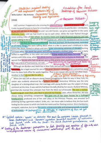 OCR A Level English Lit Unseen American Extracts – Complete Scheme of ...