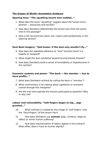 OCR A Level English Lit Unseen American Extracts – Complete Scheme of ...