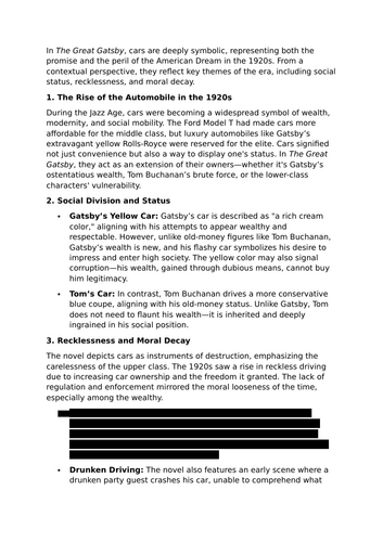The Great Gatsby – Full Scheme of Work (OCR A Level English Literature ...