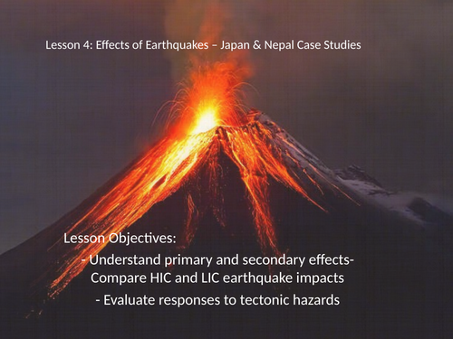 AQA GCSE Geography Lesson 4 Earthquake Case studies | Teaching Resources