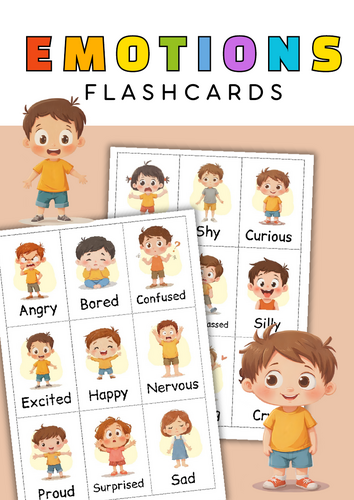 Feelings and Emotions Flashcards for Kids – Fun Visual Learning Cards ...