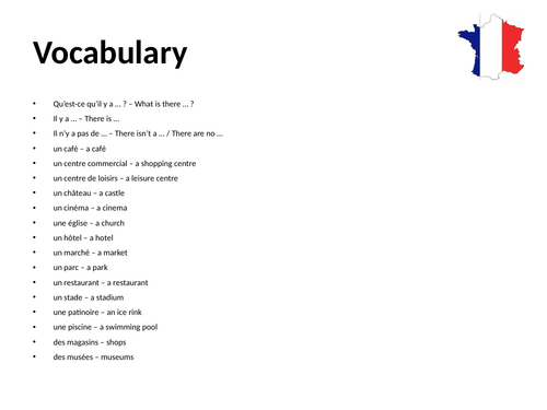 Là où j’habite – Where I Live / Using il y a and il n'y a pas de ...