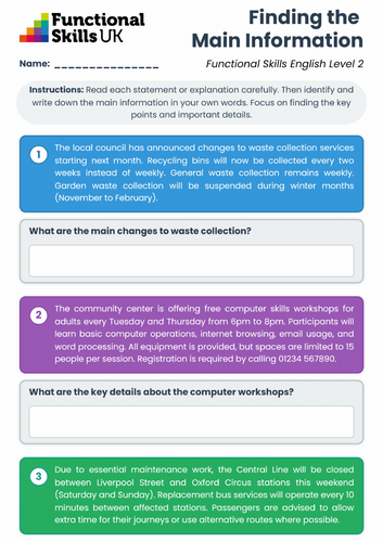 Functional Skills English - Bundle 1 | Teaching Resources