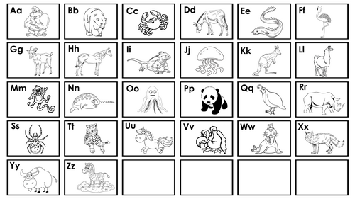 Animal Alphabet Card Work KS1 | Teaching Resources