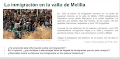 Spanish A Level: Immigration/Inmigración. Rutas migratorias hacia ...