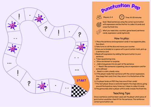 Punctuation Pop! Reading Game KS1 LKS2 | Teaching Resources