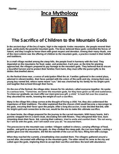 Inca Myth: The Sacrifice of Children to the Mountain Gods “Article ...
