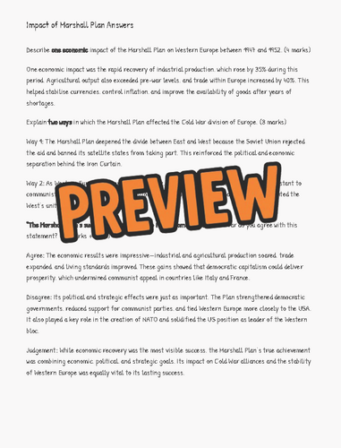 GCSE History Revision: The Truman Doctrine & Marshall Plan Explained ...