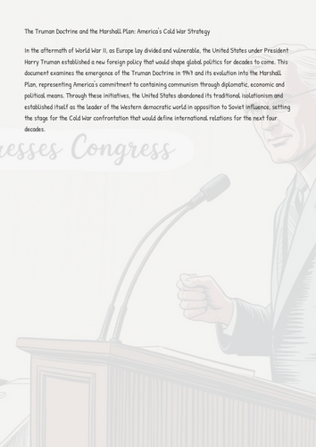 GCSE History Revision: The Truman Doctrine & Marshall Plan Explained ...
