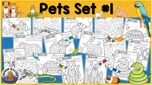 Pet Do-A-Dot Marker Activity - Bingo Dot Dauber Animal Worksheets ...