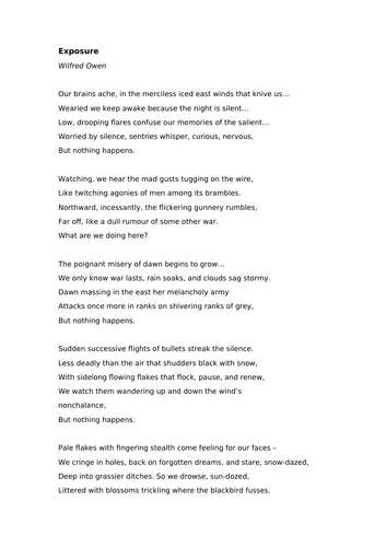 AQA English Literature Power and Conflict Poetry Anthology KS4 SOW ...