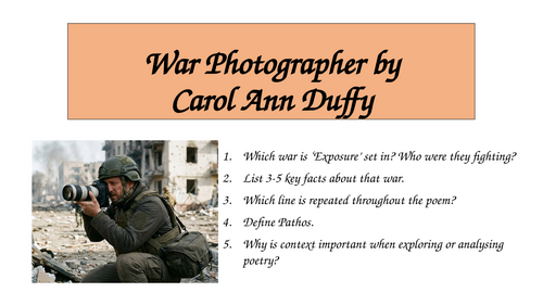 AQA English Literature Power and Conflict Poetry Anthology KS4 SOW ...