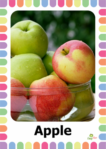 Fruit Vocabulary Flashcards with Real Photos | Speech Therapy, ESL/ELL ...