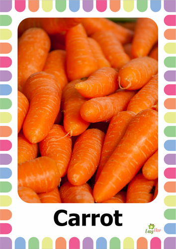 Vegetable Vocabulary Flashcards with Real Photos – Ideal for preschool ...