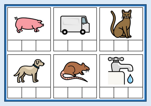 CVC spelling word mats (14 sheets, 6 per mat) | Teaching Resources