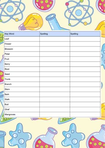 Primary Science Key Vocabulary Booklet – Year 1 (UK National Curriculum ...