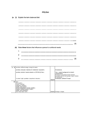 B7 Human nutrition (IGCSE Cambridge - Double - Biology) | Teaching ...