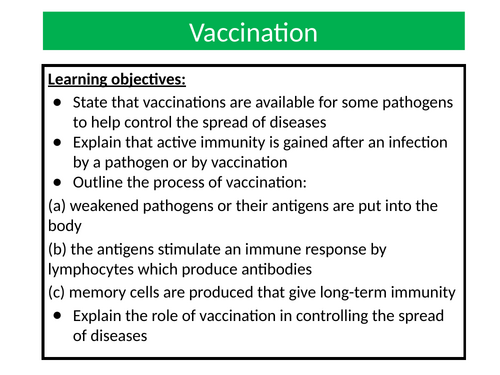 B10 Diseases and immunity (IGCSE Cambridge - Double - Biology ...