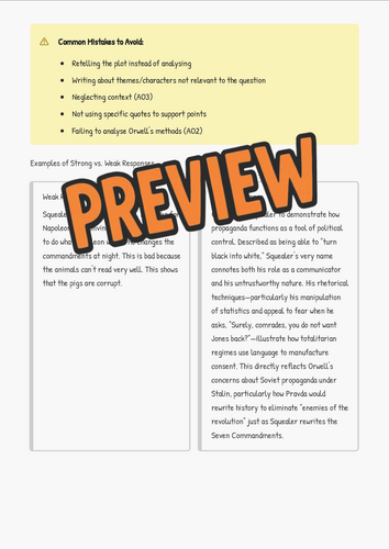 Animal Farm GCSE English Literature Revision Guide – Plot, Characters ...