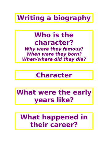 Back to School Year 6 Autumn Literacy Planning Biography etc | Teaching ...
