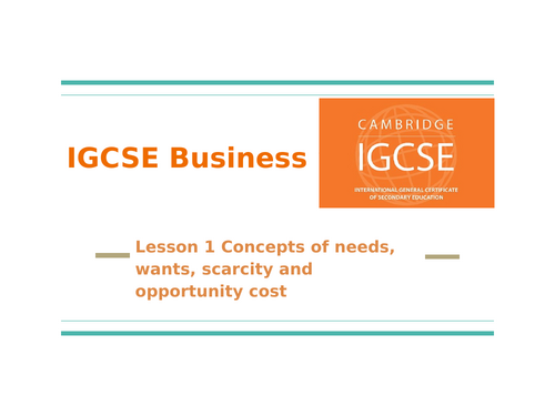IGCSE Business Studies Full Lesson Pack | Teaching Resources