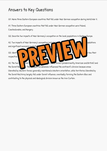 Introduction to the Iron Curtain – 17-Page GCSE History Cold War Study ...