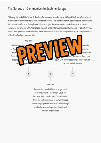 Introduction to the Iron Curtain – 17-Page GCSE History Cold War Study ...