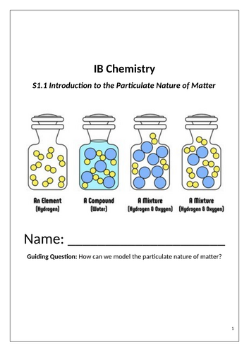IB Chemistry (2025) S1.1 Introduction to the Particulate Nature of ...