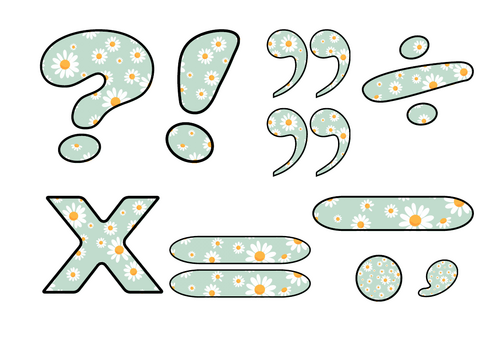 Custom Floral Alphabet Display Lettering – Includes Punctuation & Maths ...