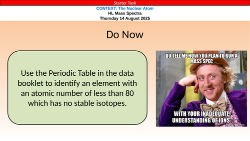 IB Chemistry (2025) S1.2 The Nuclear Atom | Teaching Resources