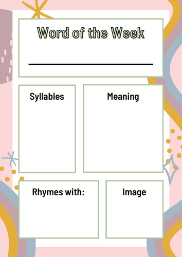 Word of the Week display poster | Teaching Resources