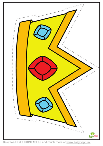 Crown Template Activity Set Cutting, Coloring & Tracing for Preschool ...