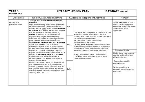 Back to School Autumn Term Year 5 Literacy and Maths Planning ...