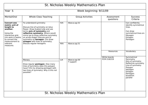 Back to School Autumn Term Year 5 Literacy and Maths Planning ...