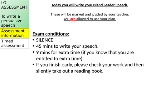Half Term Bundle Y7/Y8 Writing Project English- Desert Island ...