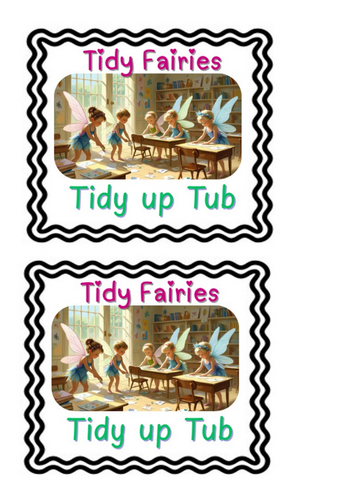 Tidy Up Tub Label | Teaching Resources