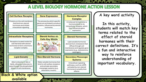 A Level Biology Hormone Action on Cells Lesson & Activities | Teaching ...