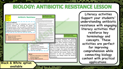 KS4 Biology (Science) Antibiotic Resistance Lesson & Activities ...