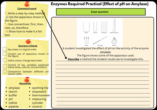 Required Practical: Effect of pH on Amylase (AQA GCSE Biology) 6mark ...
