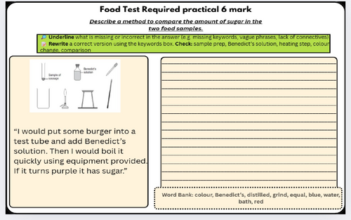 GCSE Biology Paper 1 Required Practicals – 6 Mark Question Worksheets ...