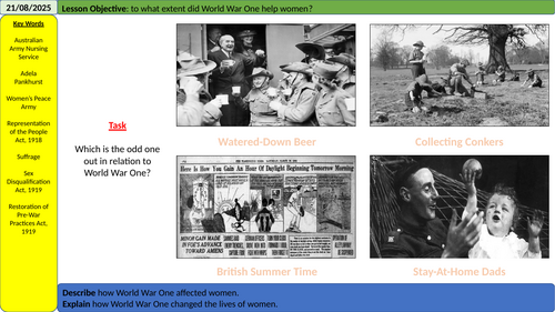 The Impact of World War One on Women | Teaching Resources