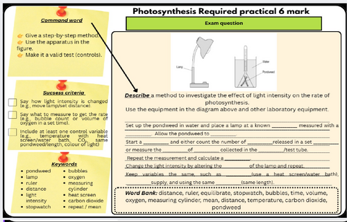 GCSE Biology Required Practical: Photosynthesis (6 Mark Question ...
