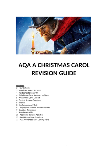 A Christmas Carol AQA English Literature KS4 SOW | Teaching Resources