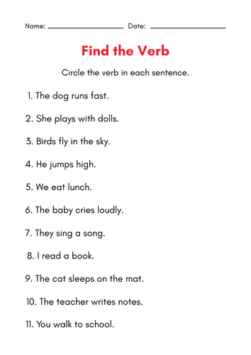 Mastering Verbs and Adverbs, 8 Printable Grammar Worksheets Activities ...