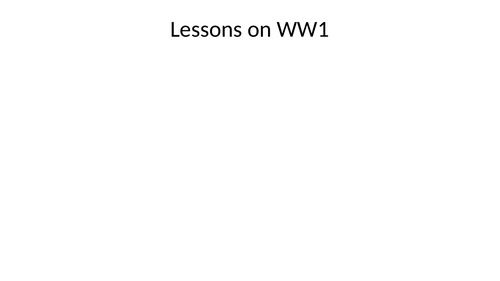 Bundle of lessons on WW1 Life in the Trenches | Teaching Resources