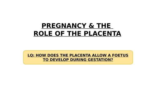 **iGCSE Biology Edexcel - PREGNANCY & THE ROLE OF THE PLACENTA ...