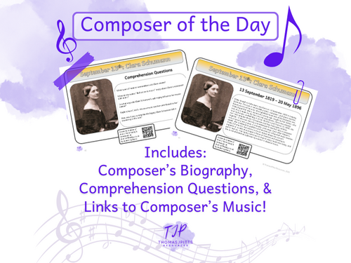 Composer of the Day: September | Daily Reading Comprehension ...